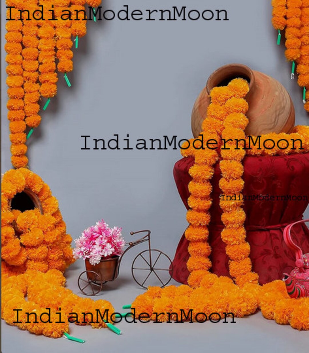 10 Wholesale Artificial Mango Flower Decor Garlands Vine Wedding Indian ...