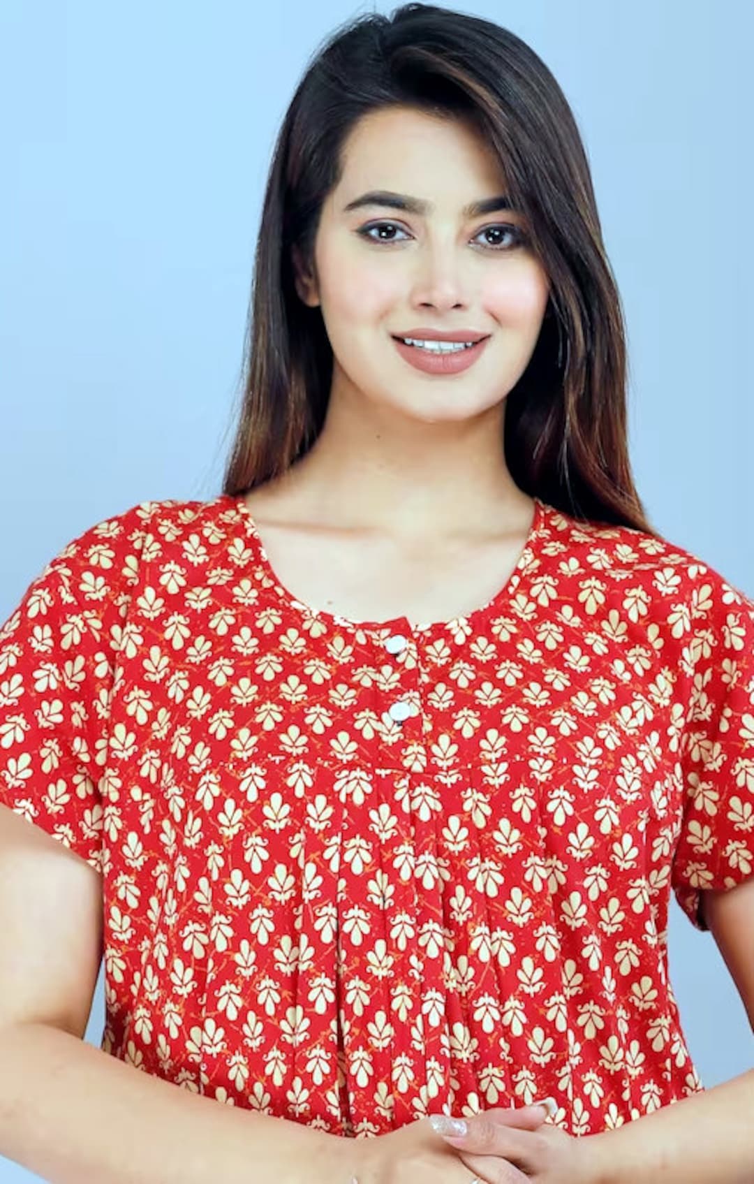 Indian Women Ankle Length Maxi Nighty Soft Fabric Nightgown,sleepwear ...