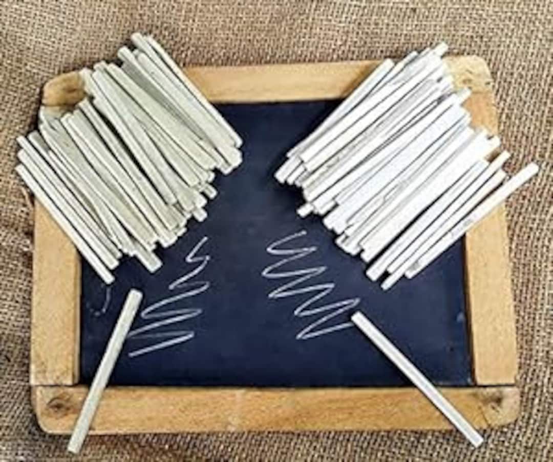 100 Sticks White Slate Pencils, Cut From Natural Stone A Quality ...