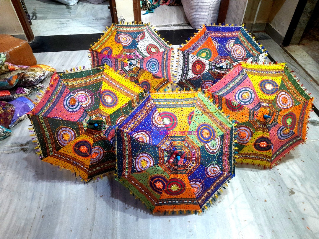 50 Pcs Mix Lot Indian Wedding Umbrella Handmade Umbrella Decorations ...