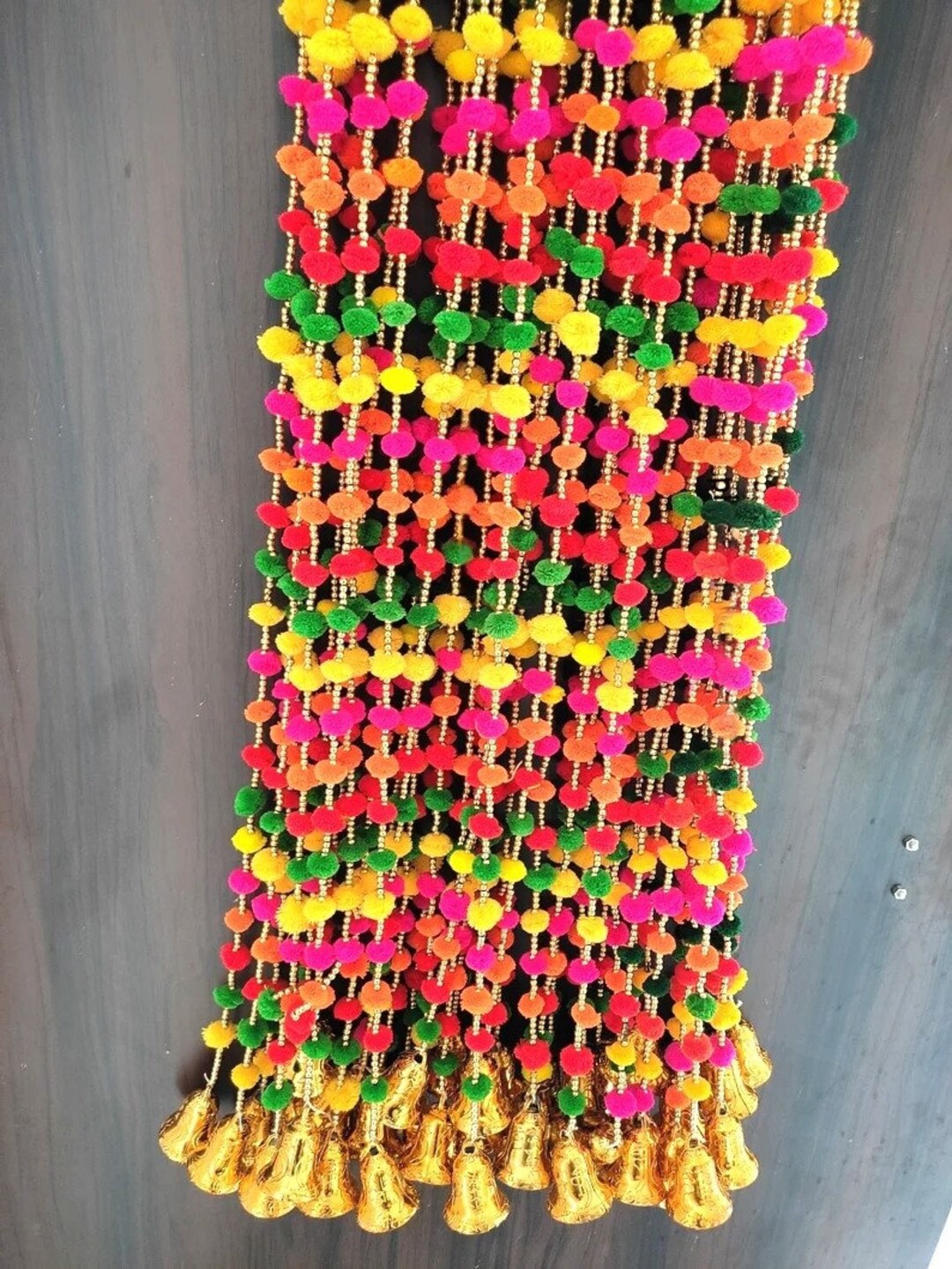 20 PC Indian Multicolor Pom Pom, FREE SHIPPING Christmas Wedding Party ...