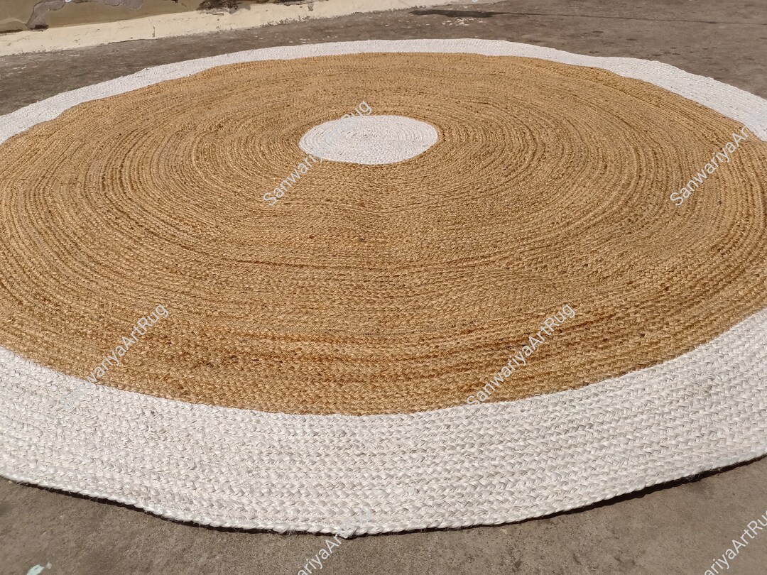 Round Braided Rug | Round Shaped Jute Rugs | Natural Handwoven Natural ...