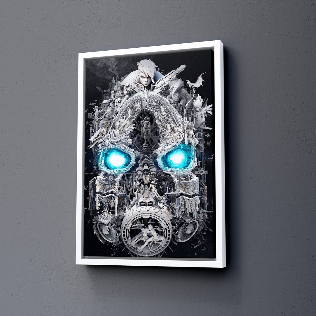 Borderlands Psycho Gas Mask Framed Canvas Wrapped Canvas Wall - Etsy