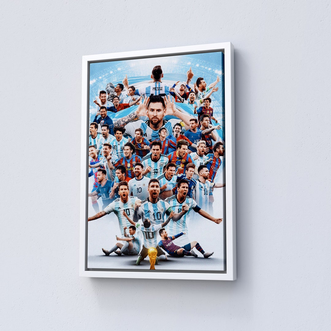 The GOAT Lionel Messi, All Times Messi, Canvas Print Football Poster ...