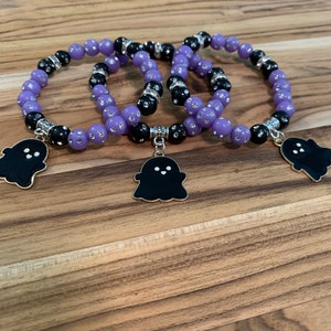 Halloween Stretch Bracelet Ghost Pendant - Etsy