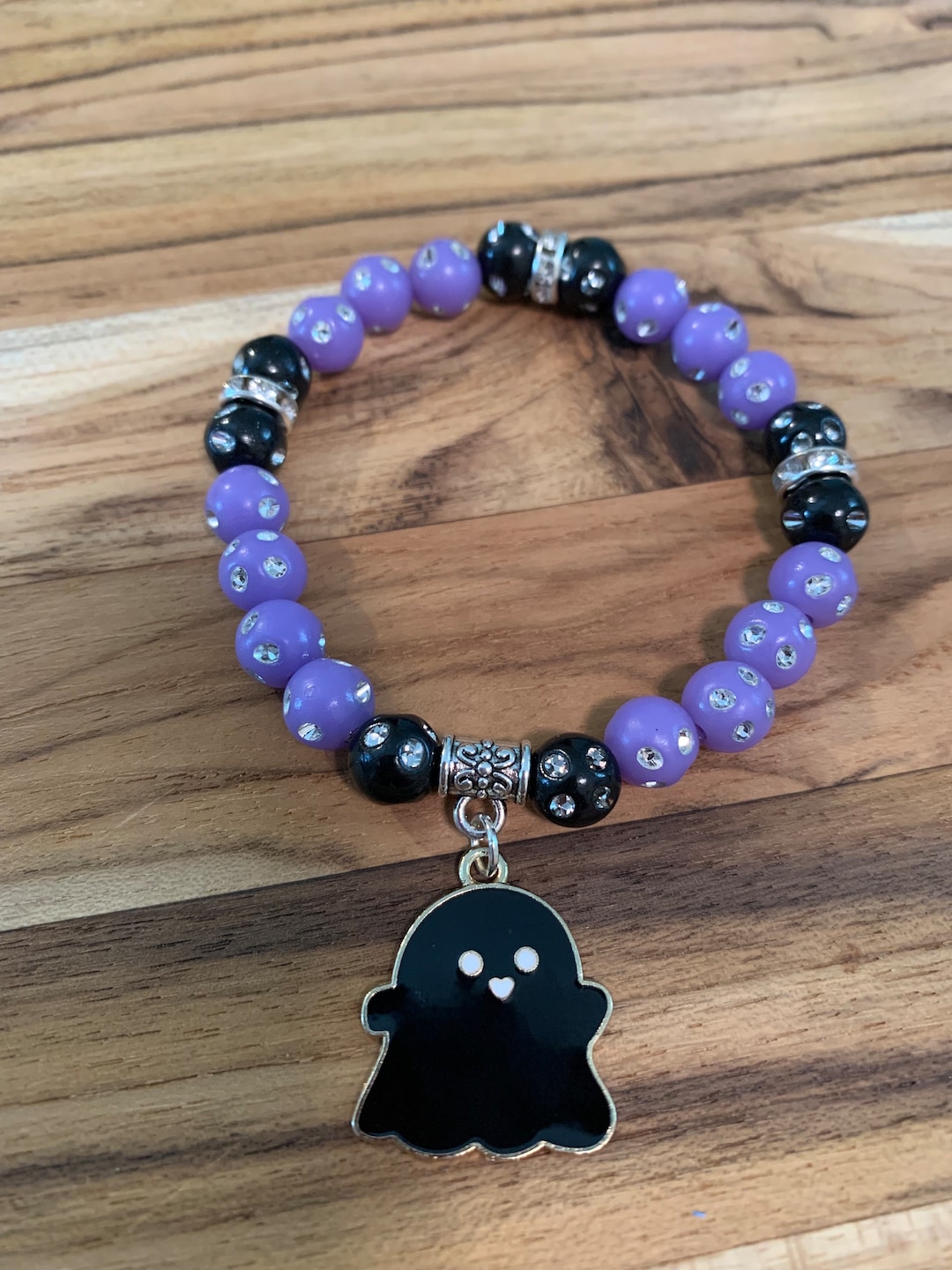 Halloween Stretch Bracelet Ghost Pendant - Etsy