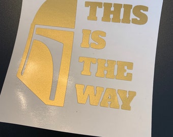 Mandalorian Helmet Vinyl Decal - Etsy