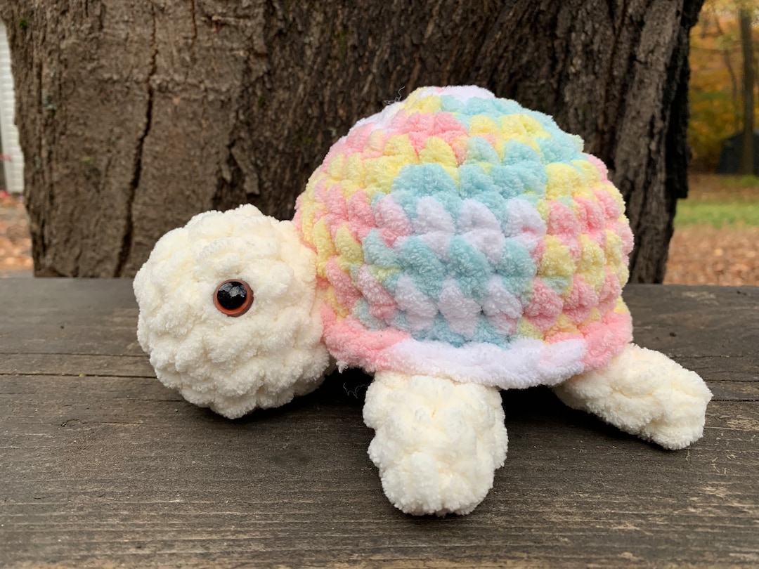 Plush Crochet Rainbow Turtle - Etsy