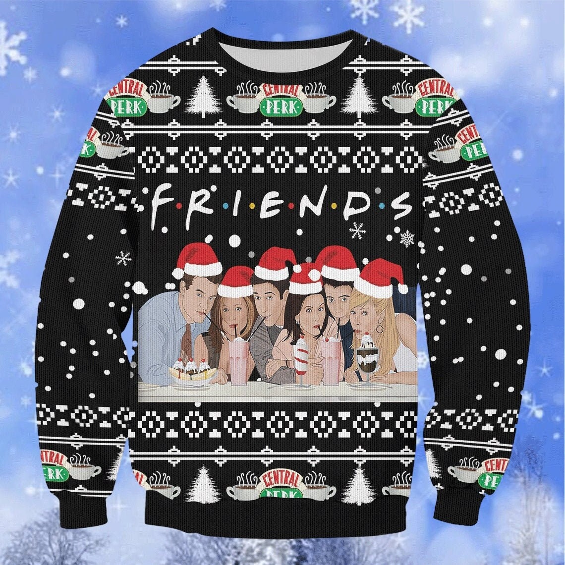 Friends Ugly Sweater, Friends 3D Sweater, Friends TV Show Santa ...