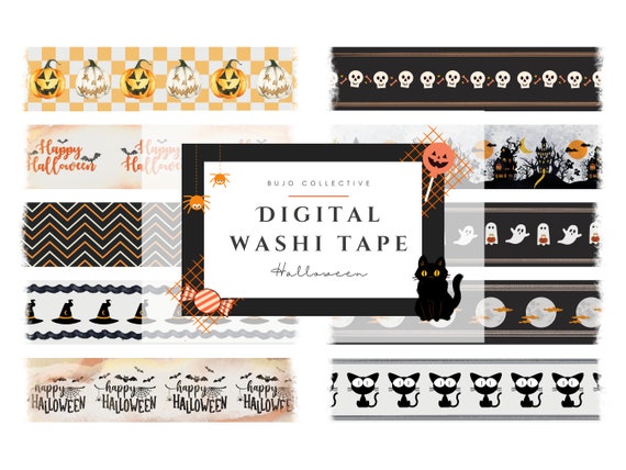 HALLOWEEN Digital Tape Clipart Goodnotes Ipad Planning - Etsy