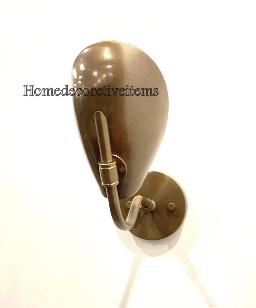 Mid Century Modern Scone 1 Curved Shade Light Lamp Wall / Sconce Wall ...