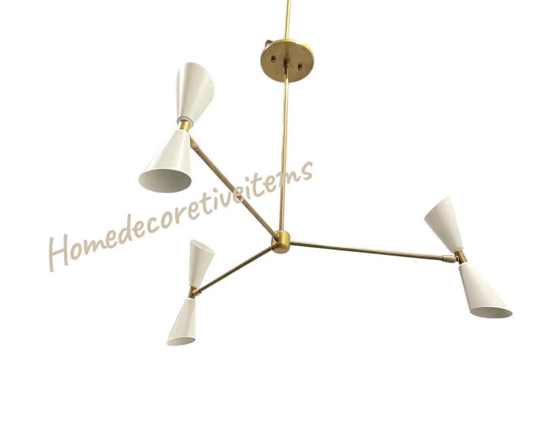 Modern Brass Handmade 3 Arm Light Kitchen & Living Room Decor Fixture ...