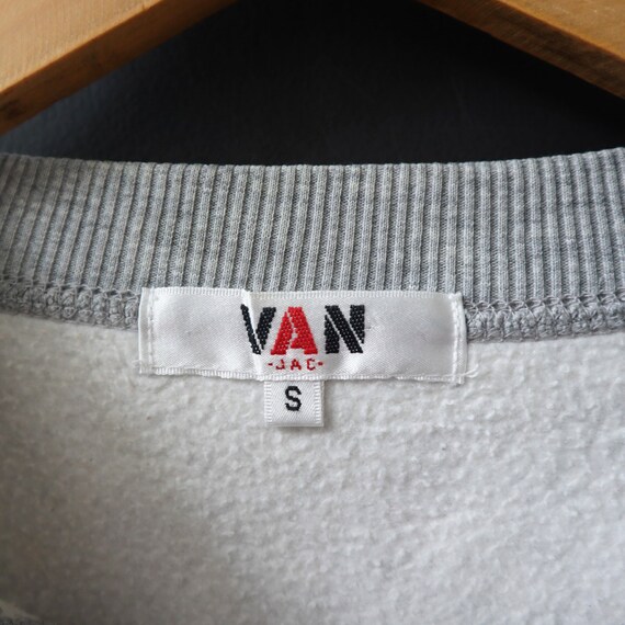 Vintage 90s VAN JAC Embroidered Big Logo Sweater Crew… - Gem