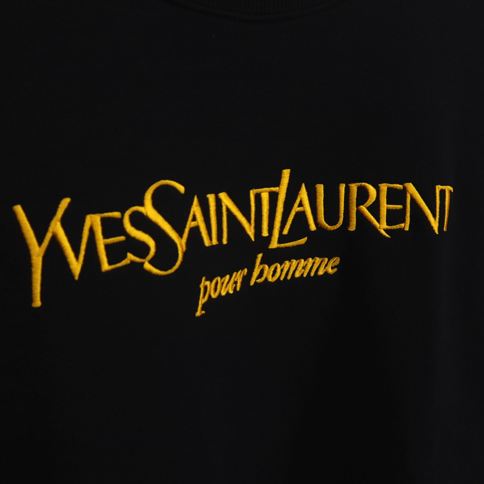 Vintage 90s Yves Saint Laurent Pour Homme Sweatshirt YSL Embroidered ...