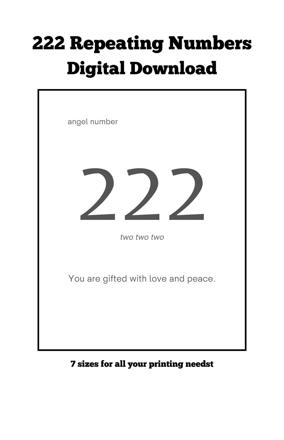 Number 222 Angel Sign PNG Gift Repeating 222 Download Numerology Angel ...