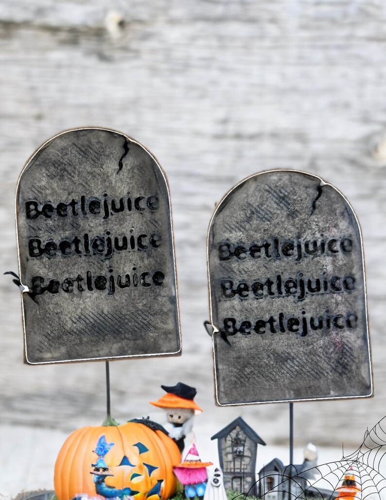 Beetlejuice Tombstone Mini Beetlejuice Grave Halloween Miniatura ...