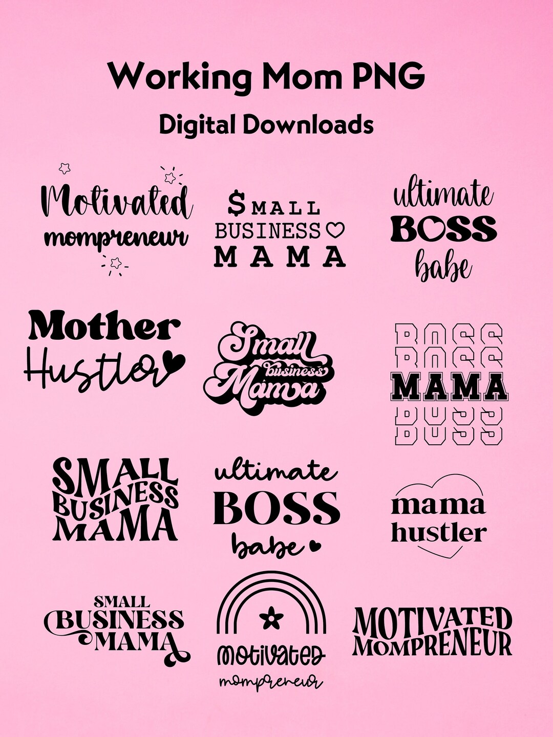 Working Mom Png Boss Mom PNG Mama Hustler PNG Mom Business Owner PNG ...