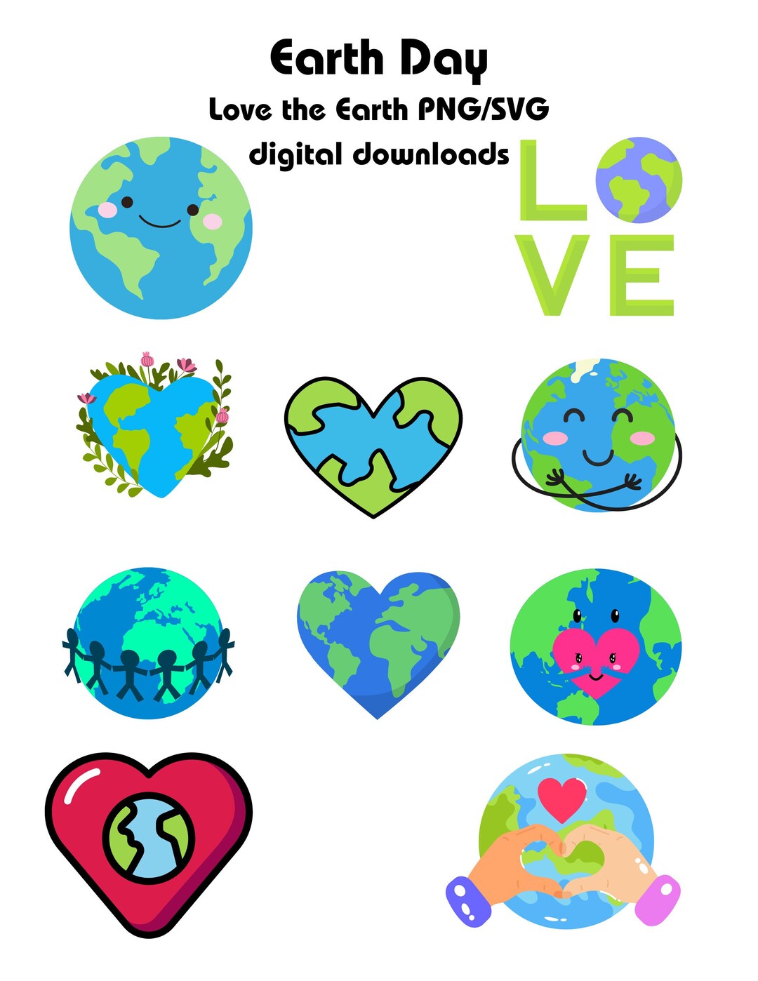 Earth Day Png Love Earth Day Svg Bundle Planet Earth Day Love Svg Png ...