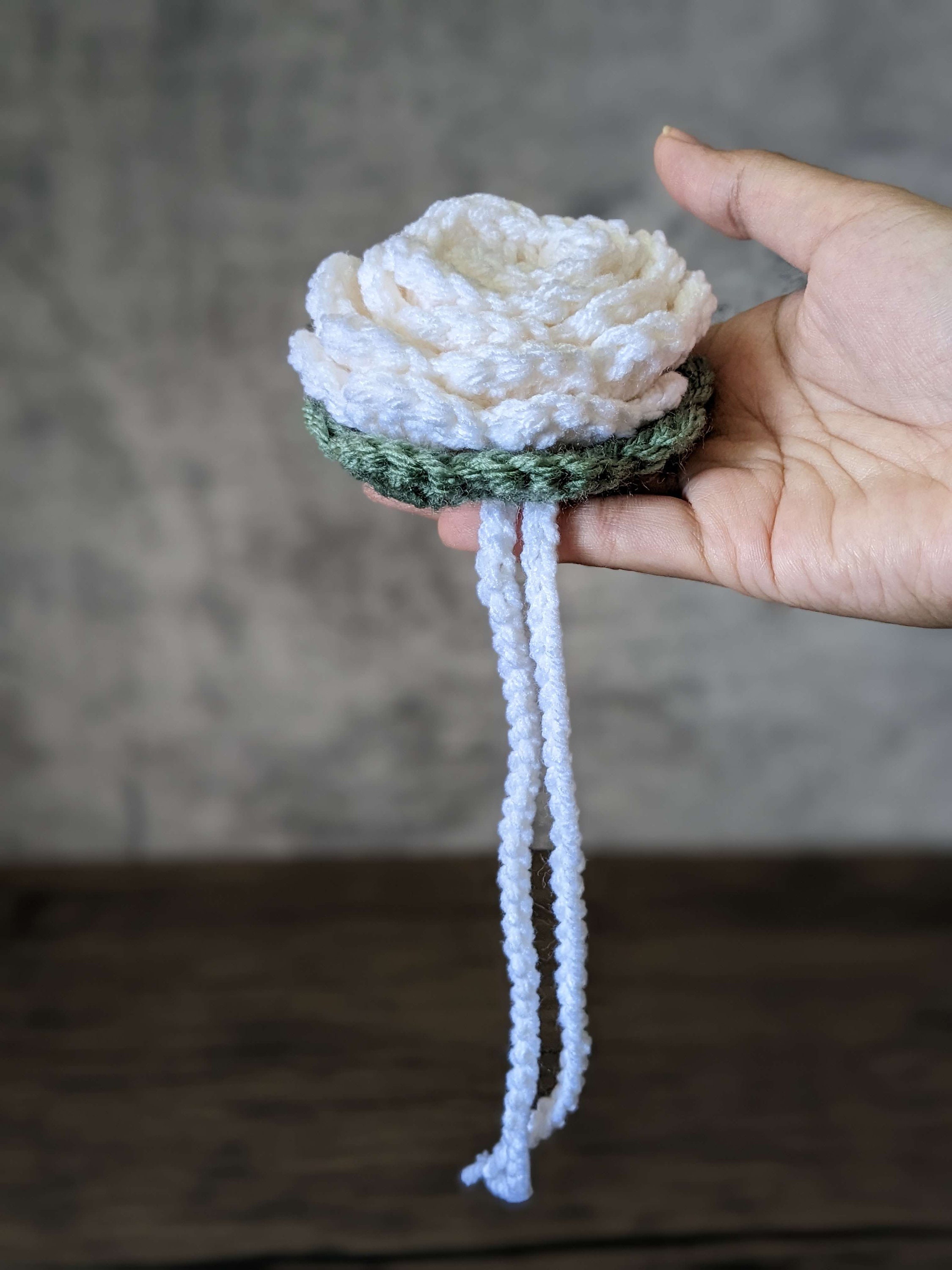 Crocheted Roses With Ties Luggage Tags Bag Tags - Etsy