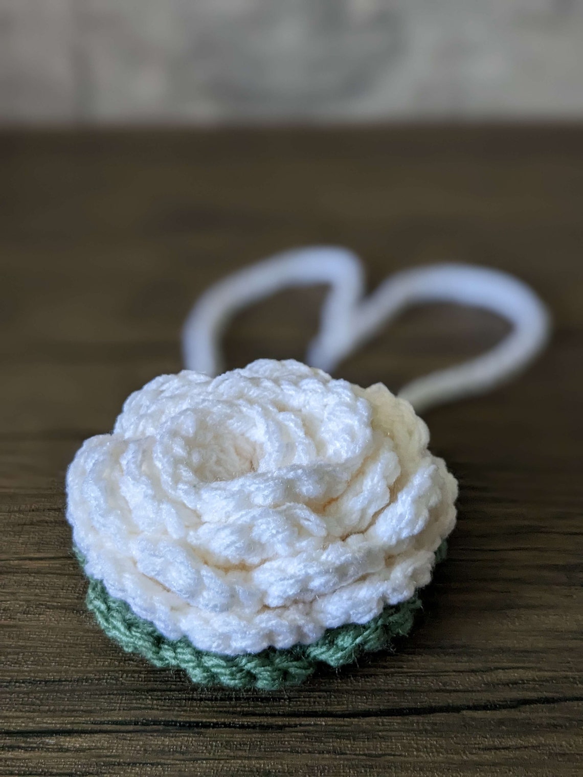 Crocheted Roses With Ties Luggage Tags Bag Tags - Etsy