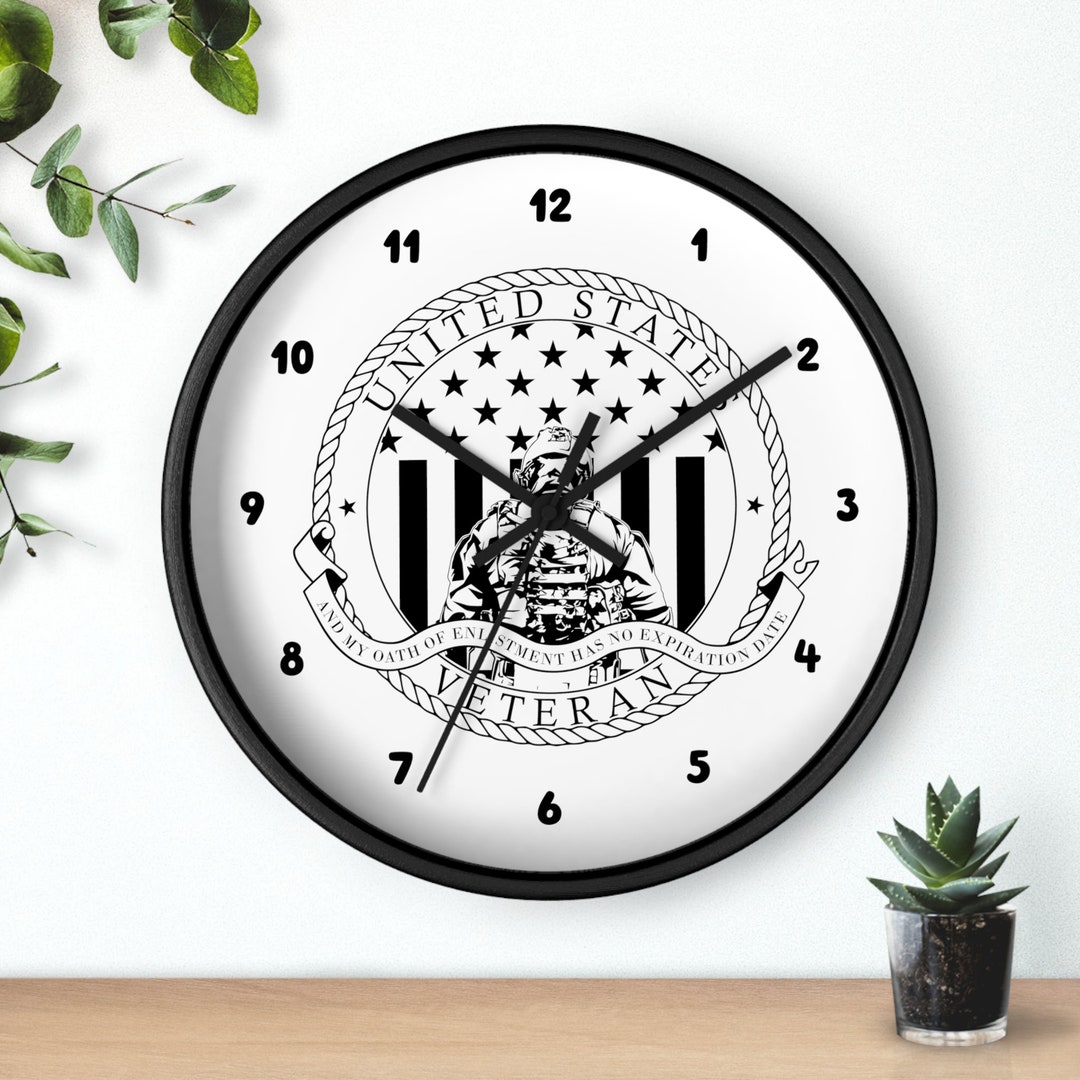 Oath of Enlistment 10 Inch Wall Clock - Veteran Military Army Navy ...