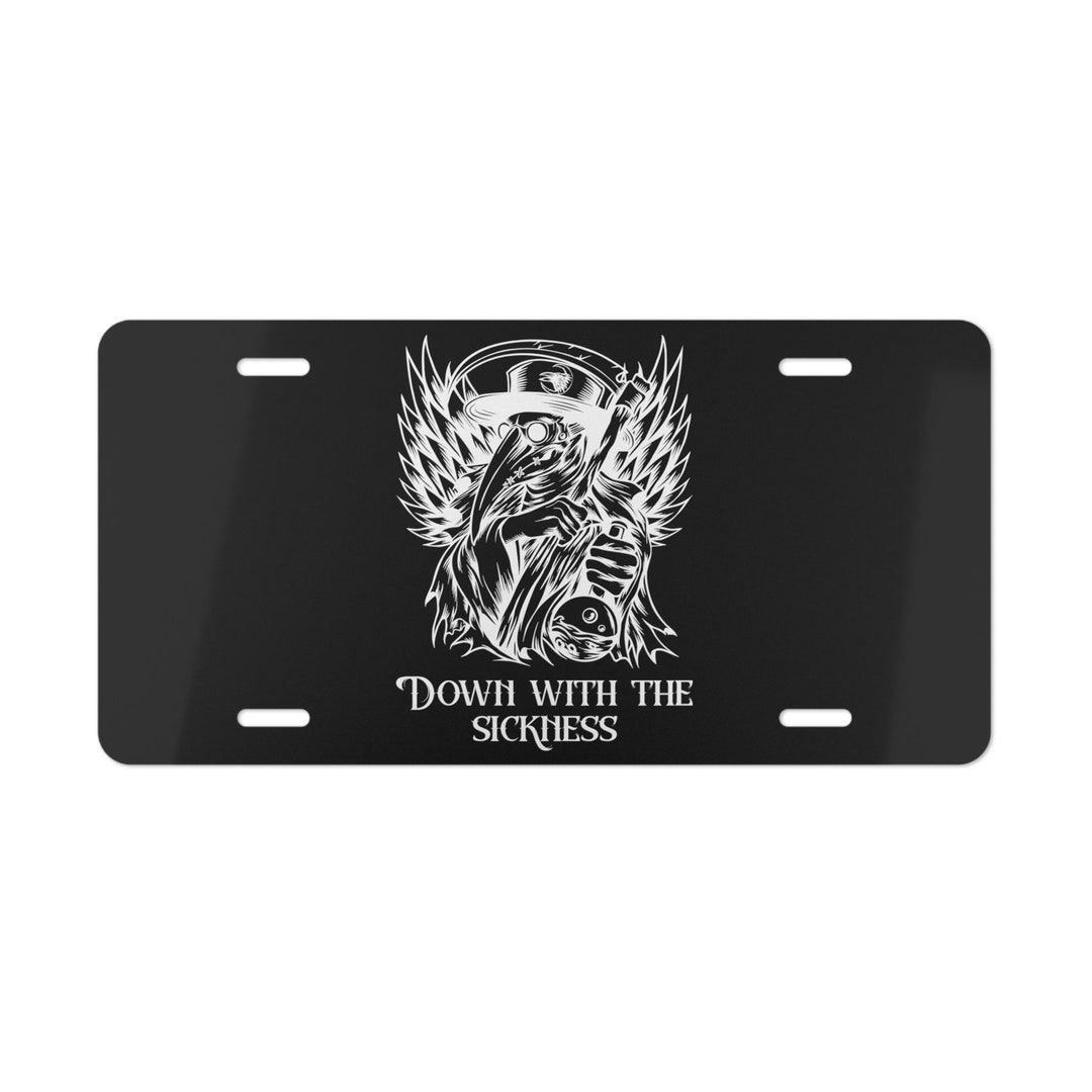 Plague Doctor Down With the Sickness Vanity Plate - Car Truck SUV Van ...