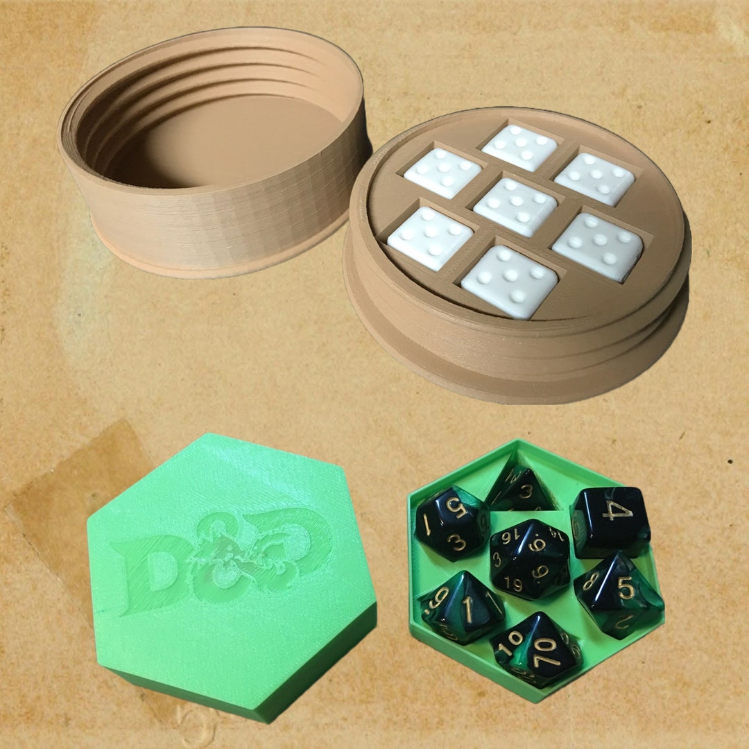 Dice Case Bundle for D&D and Standard Dice - 3D Print STL - Etsy