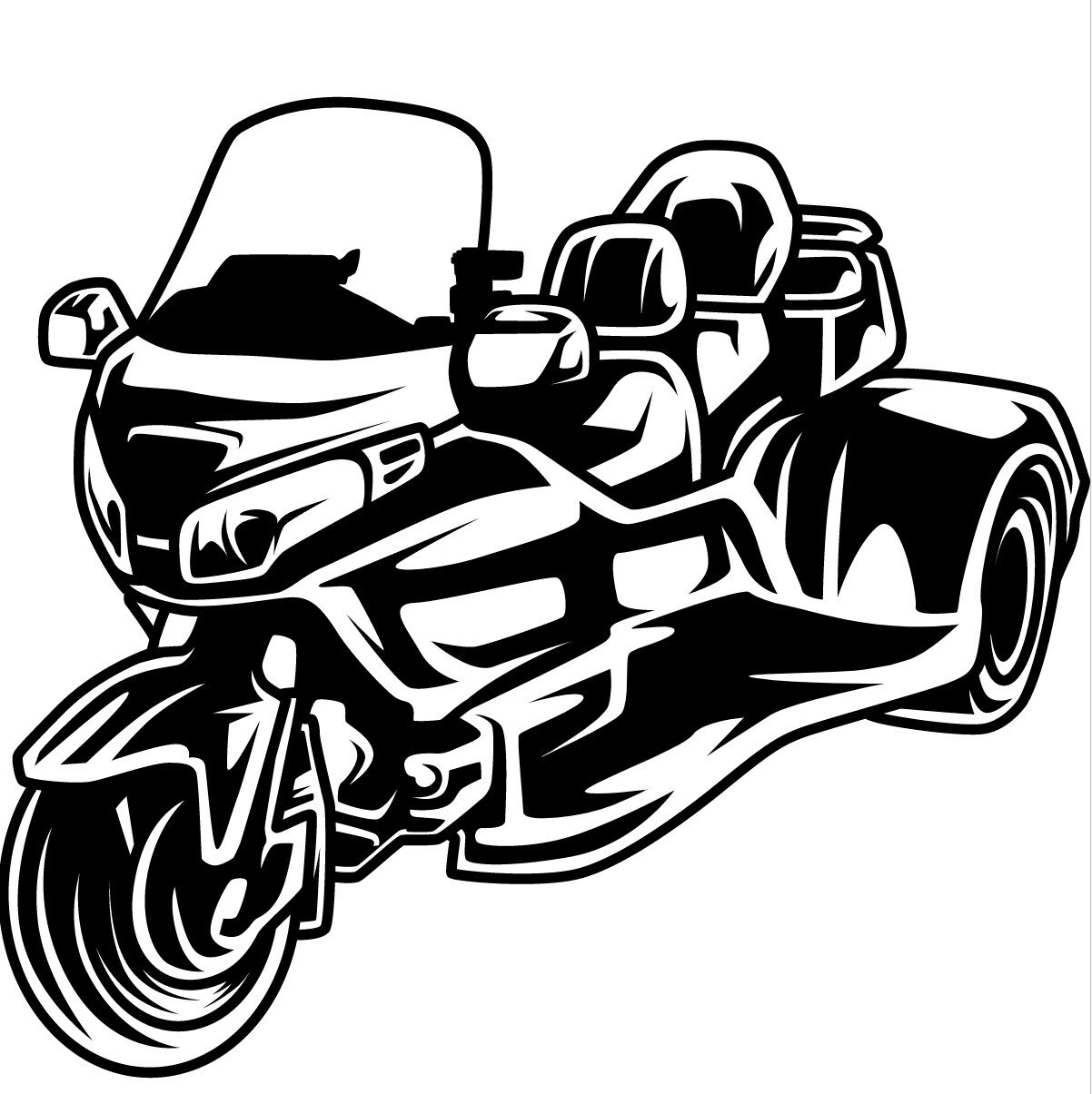 Yamaha V-star & Honda Goldwing Trike SVG - Etsy Australia