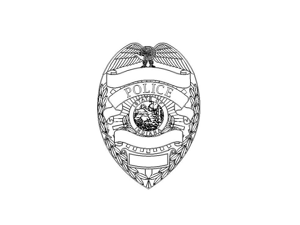 Blank Police Badge Clip Art