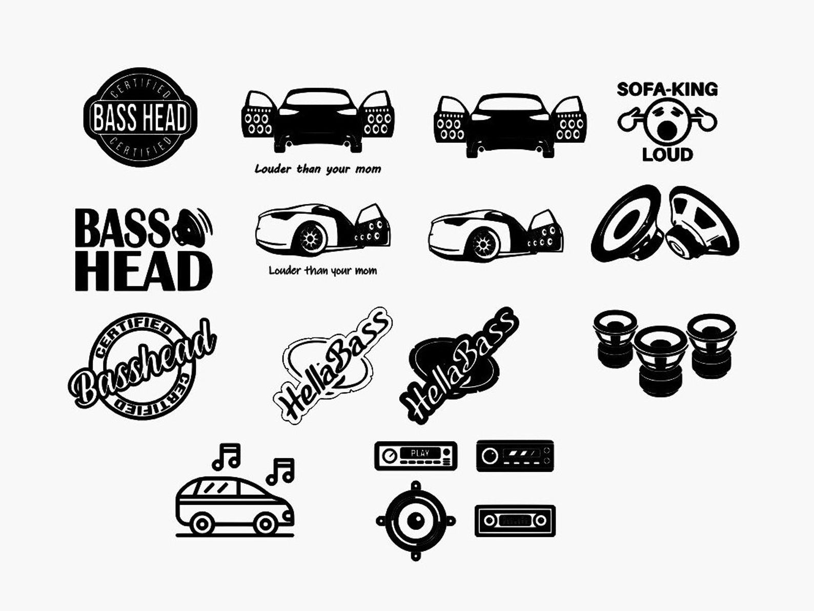 Car Audio Bundle 20+ Designs - SVG Cricut CNC Laser Cut Files - Etsy