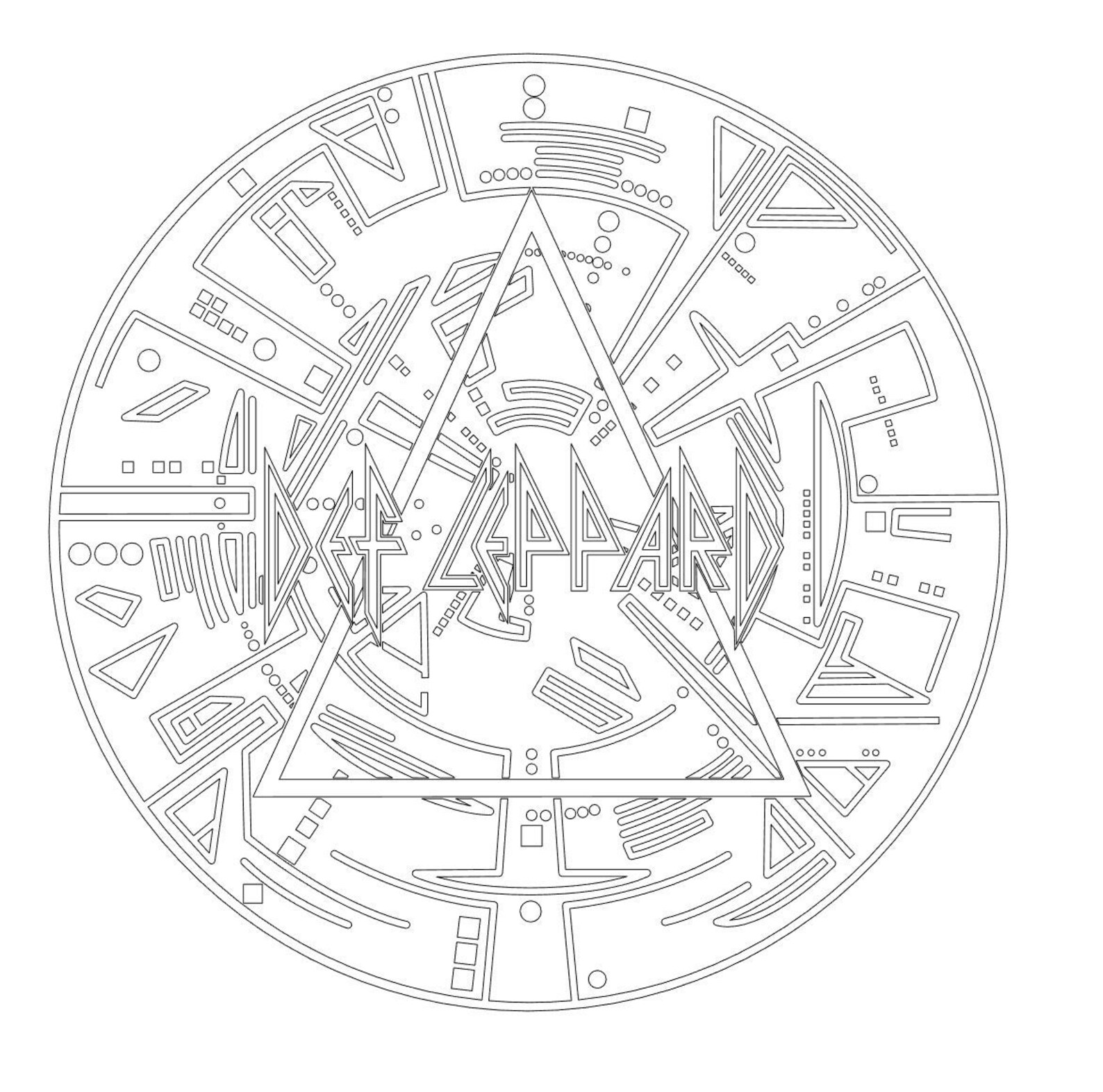 Def Leppard Hysteria Reworked Cover SVG Laser Engraving CNC Silhouette ...