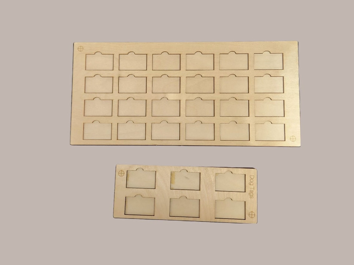 Print and Cut Ready Jig Files for 6 and 24 Dog Tags - SVG Laser Cut ...