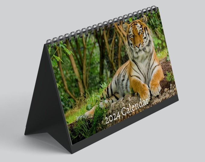 Tiger Desk Calendar 2024 | Desktop Calendar | Tiger Calendar 2024-2025 ...