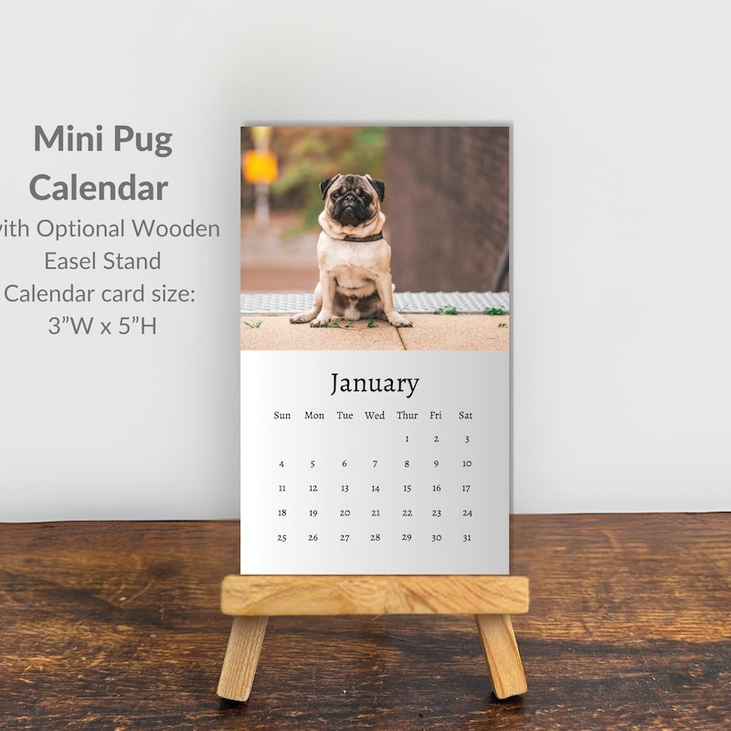 Pug Calendars 2026 - Etsy