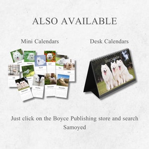 Samoyed Calendar 2025: Monthly Wall Calendar With Notes, Hanging A4 ...