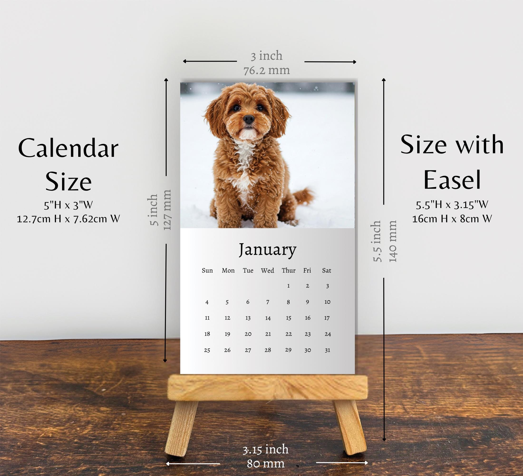 Cavapoo Calendar 2026: Mini Desk Calendar, Cavapoo Calendar 2026-2027 ...