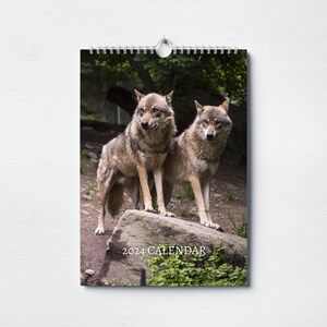 Wolf Calendar 2024 Monthly Wall Calendar, A4 Hanging Calendar Perfect ...
