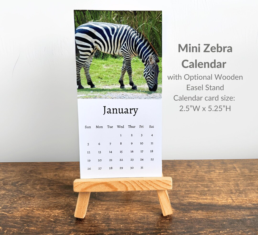 Zebra Calendar 2025: Mini Desk Calendar, Zebra Calendar 2025-2026 ...