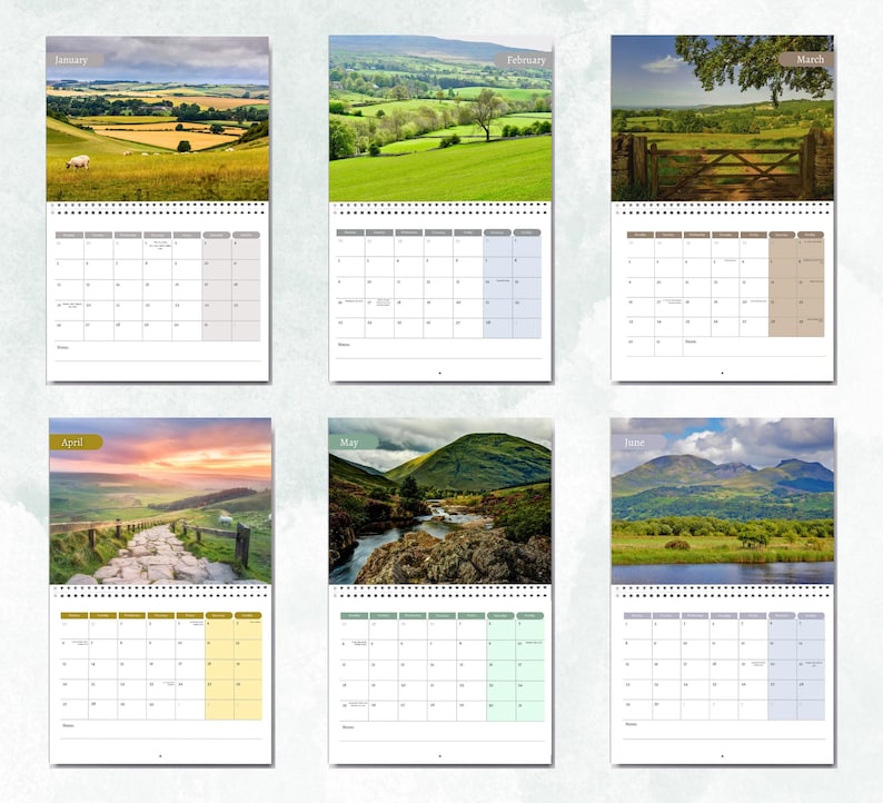 British Countryside Calendar 2026: Monthly Wall Calendar With Notes ...