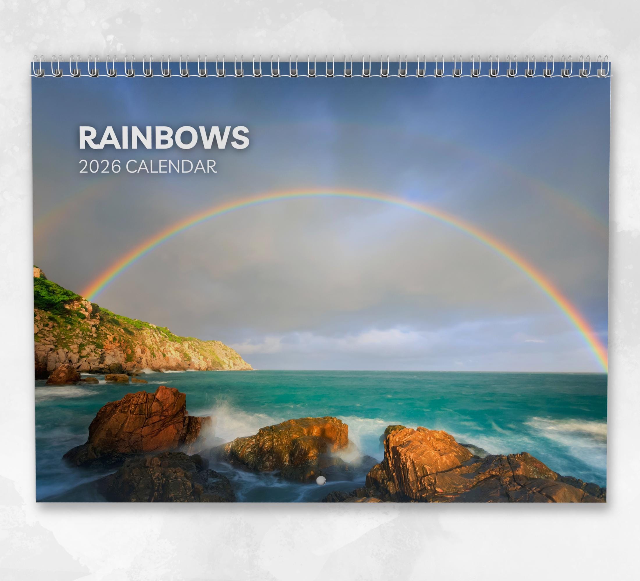 Rainbows Calendar 2026: Monthly Wall Calendar With Notes, Opens to A3 ...