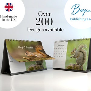 Squirrel Desk Calendar 2025-2026: Standing Flip Desktop Calendar With ...
