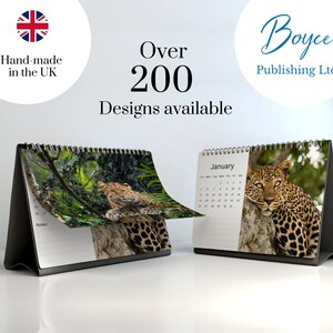 Leopard Desk Calendar 2025-2026: Standing Flip Desktop Calendar With ...