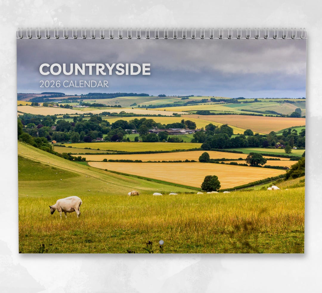 Countryside Calendar 2026: Monthly Wall Calendar With Notes, Opens to ...