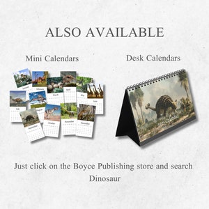 Dinosaur Calendar 2025: Monthly Wall Calendar With Notes, Opens to A3 ...