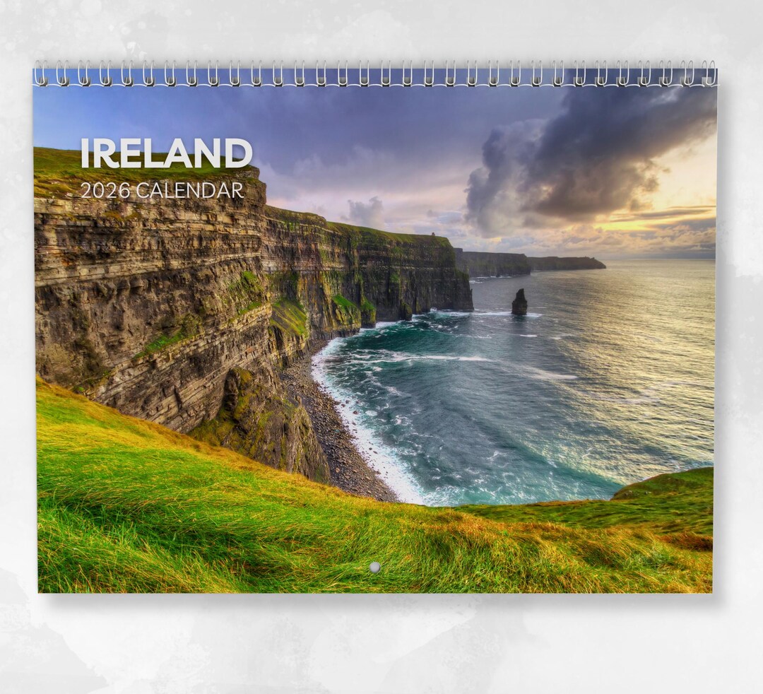 Ireland Calendar 2026: Monthly Wall Calendar With Notes, Opens to A3 ...
