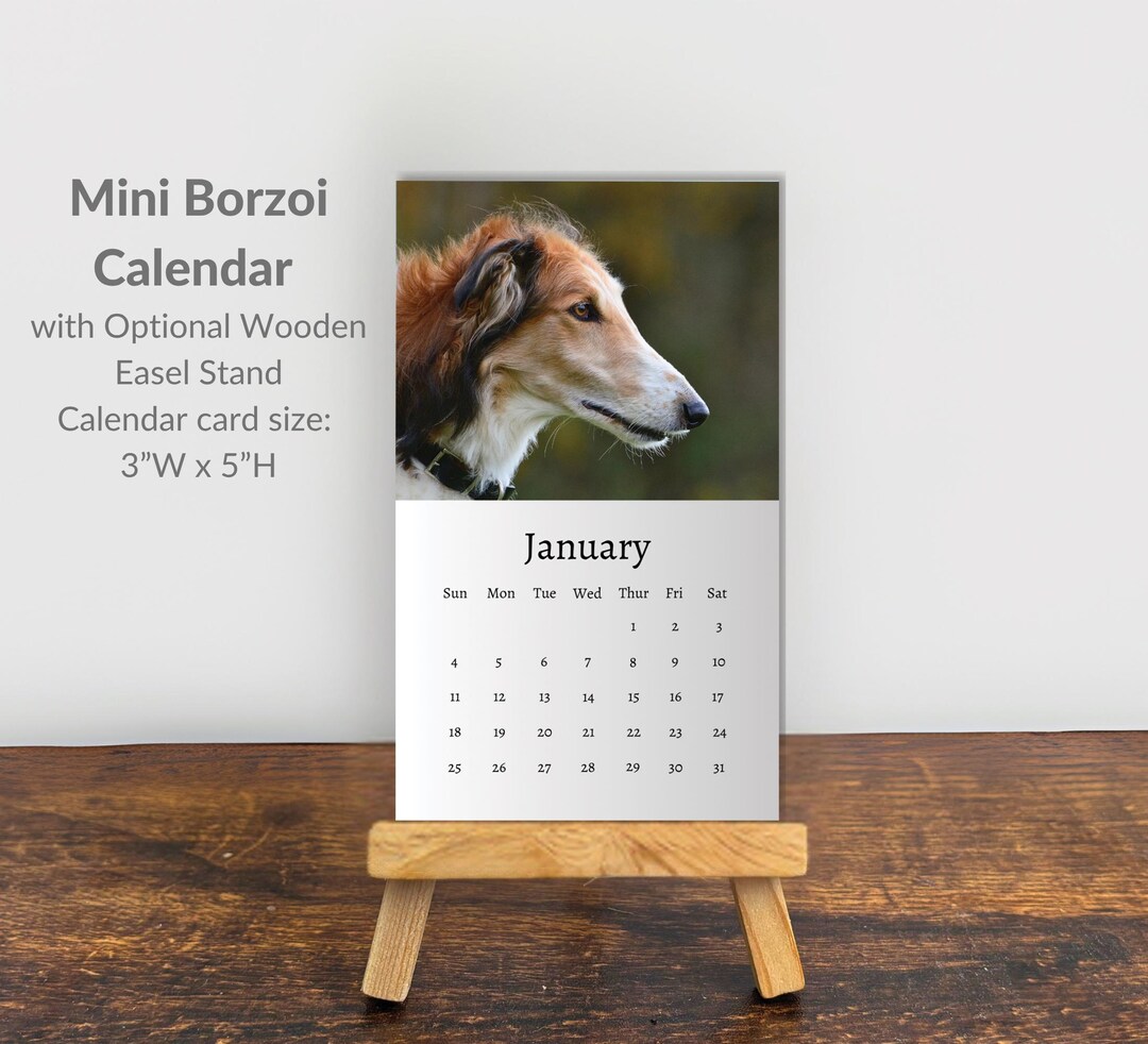 Borzoi Calendar 2026: Mini Desk Calendar, Borzoi Calendar 2026-2027 ...