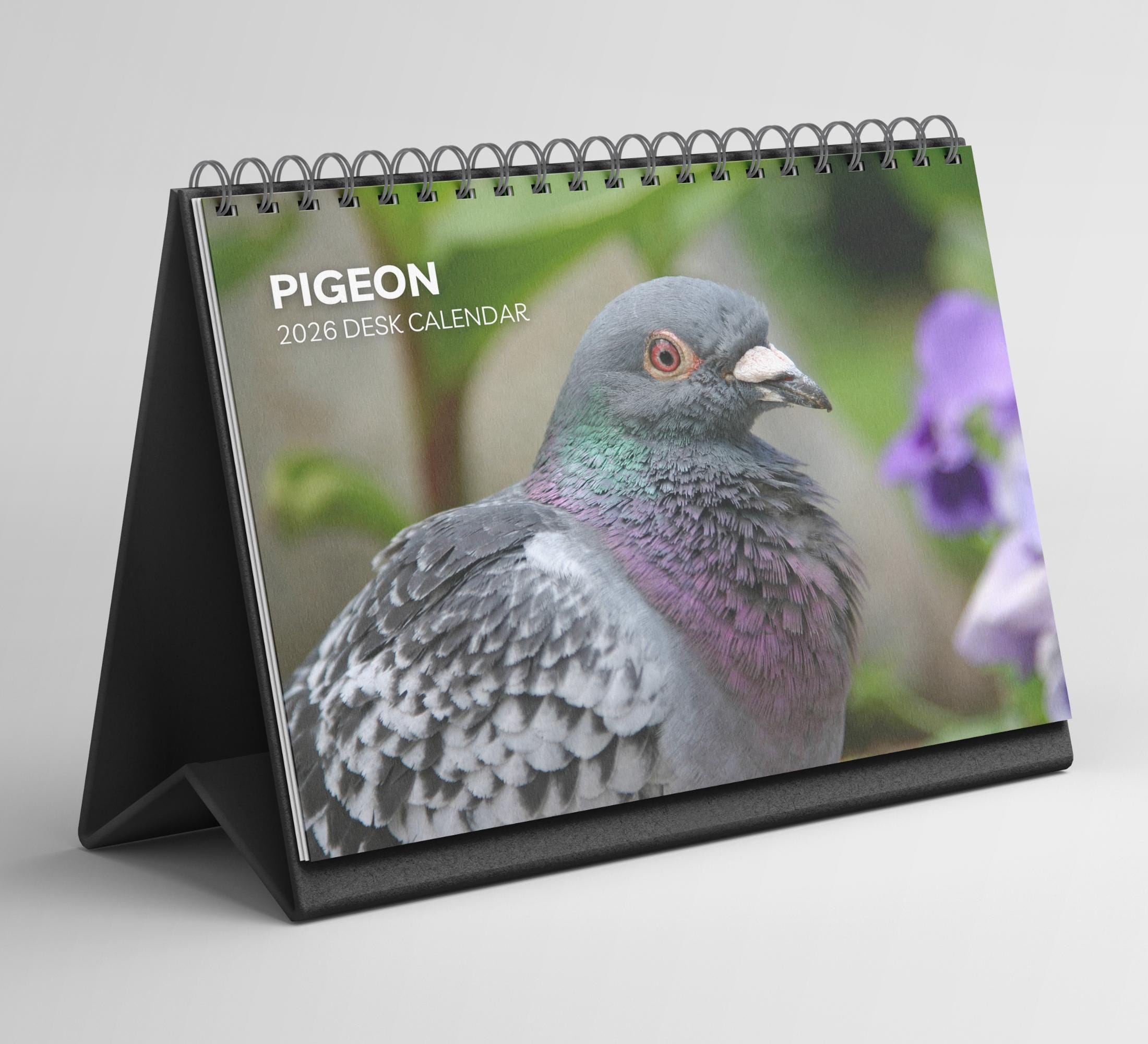 Pigeon Desk Calendar 2026-2027: Standing Flip Desktop Calendar With ...