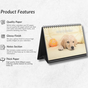 Labrador Desk Calendar 2025-2026: Standing Flip Desktop Calendar With ...