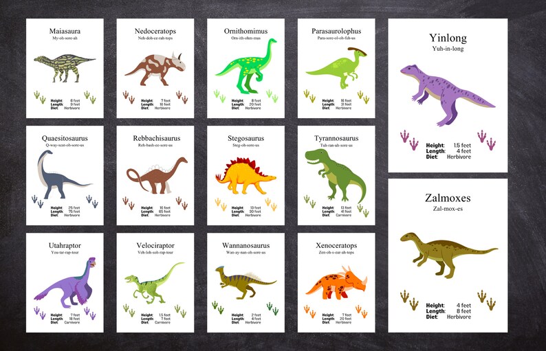 DINOSAUR Alphabet Flashcards ABC Flash Cards Alphabet Learning ...