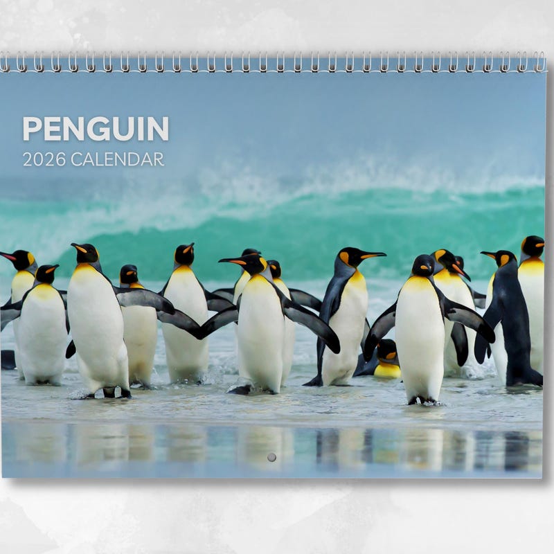 2026 Penguin Calendar - Etsy UK